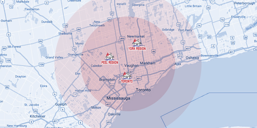 rrg-gta-map | Refined Restoration Group Ltd. | Serving Peel, York ...